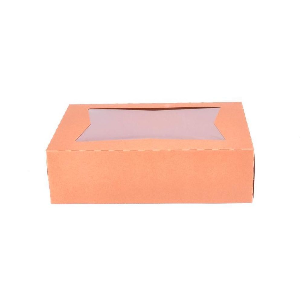 Southern Champion Tray Kraft Paperboard Bakery Box with Window, 14 x 10 ...