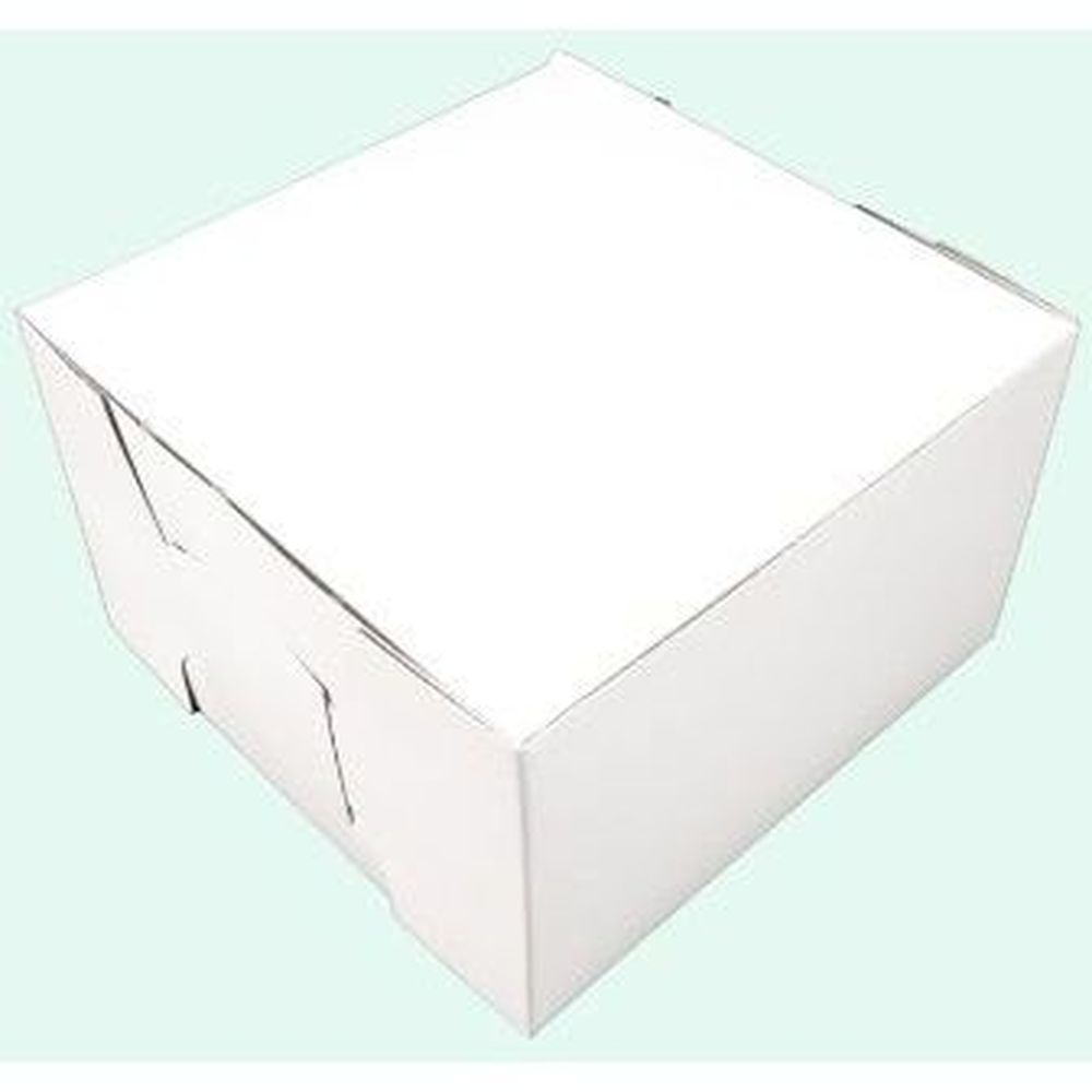 Southern Champion Tray White Non Window Lock Corner Bakery Box, 8 x 8 x ...
