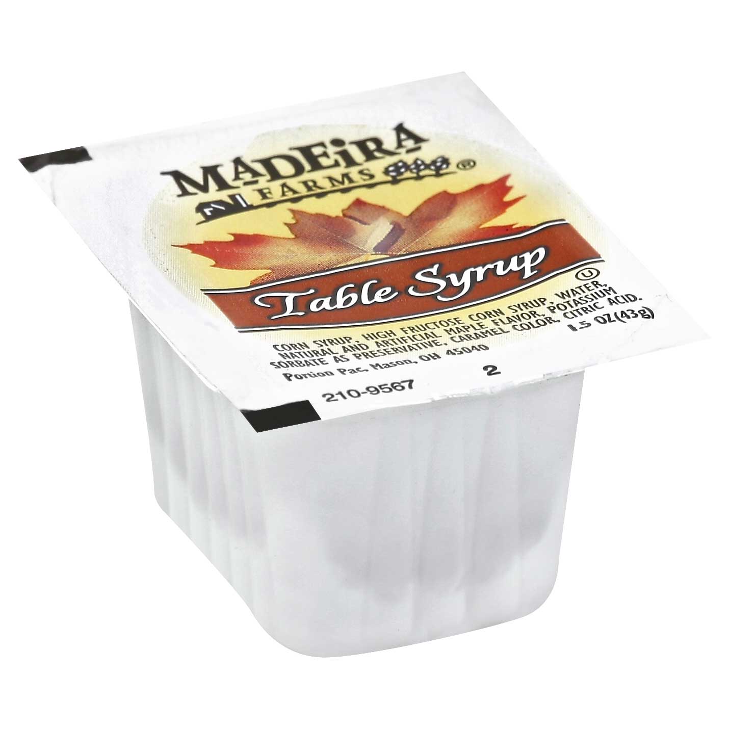 Madeira Farms Single Serve Table Syrup | FoodServiceDirect