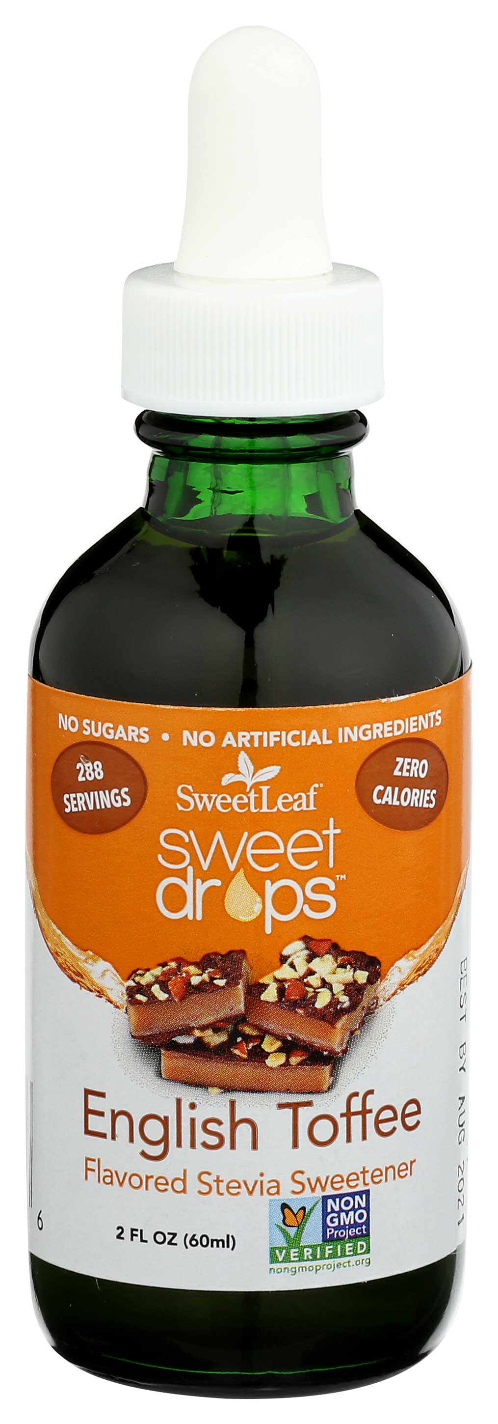 Sweet Leaf English Toffee Flavor Stevia Clear Liquid, 2 Ounce
