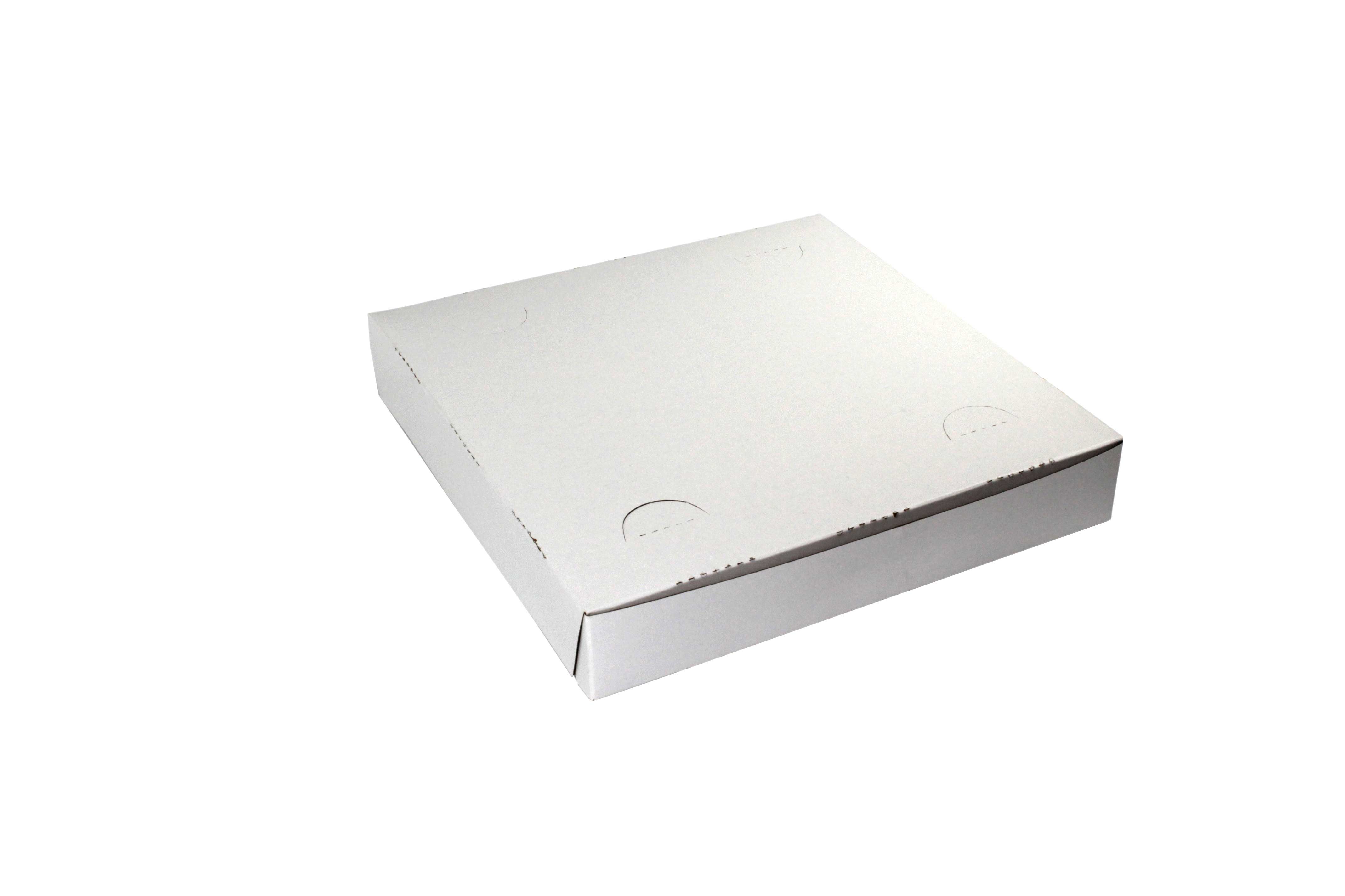 Boxit Lock Corner One Piece White Pizza Box, 12 x 12 x 2 inch -- 100 ...