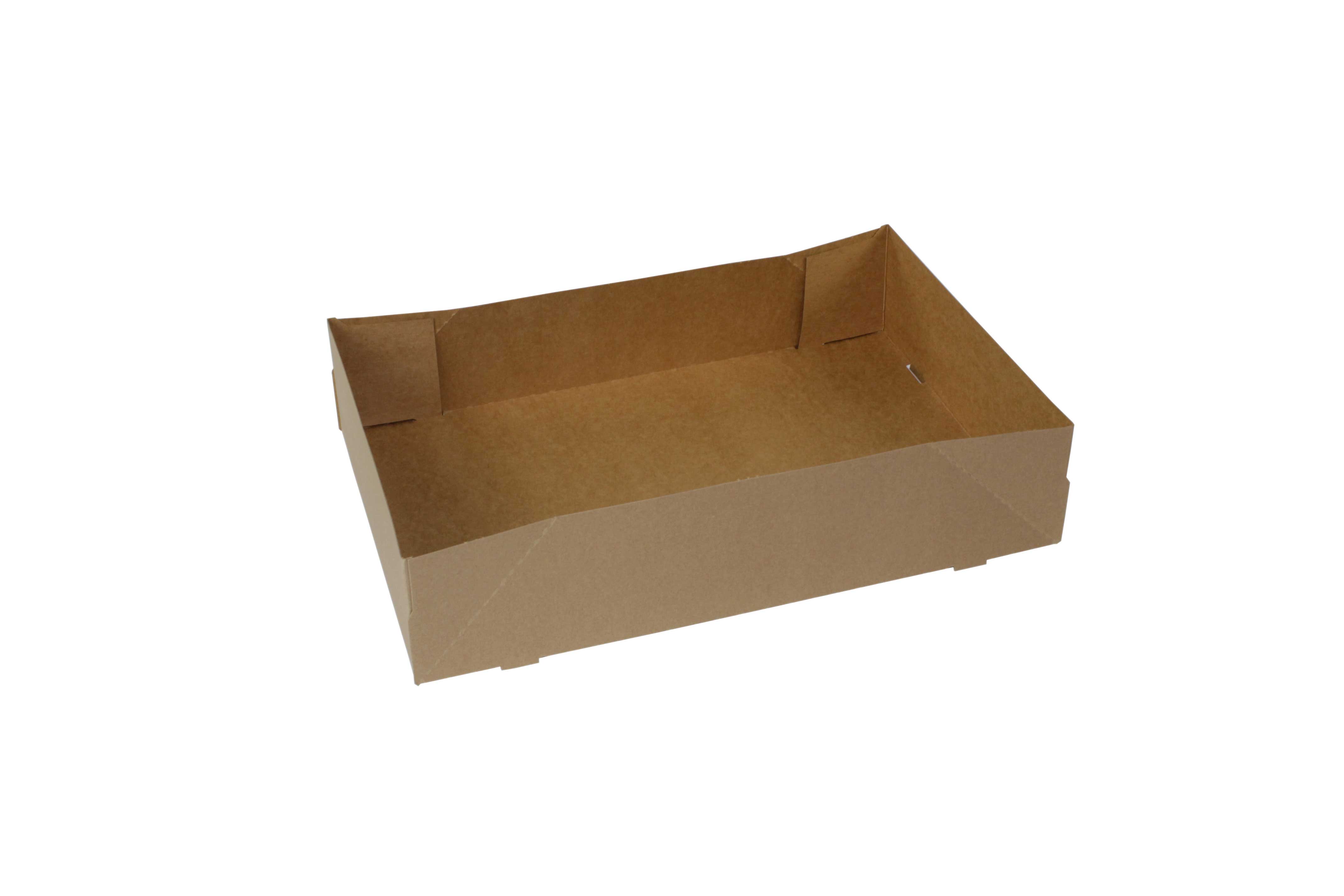 Boxit 4 Corner Glued Kraft SUS Automatic Donut Tray, 13.5 x 9 x 3 inch ...