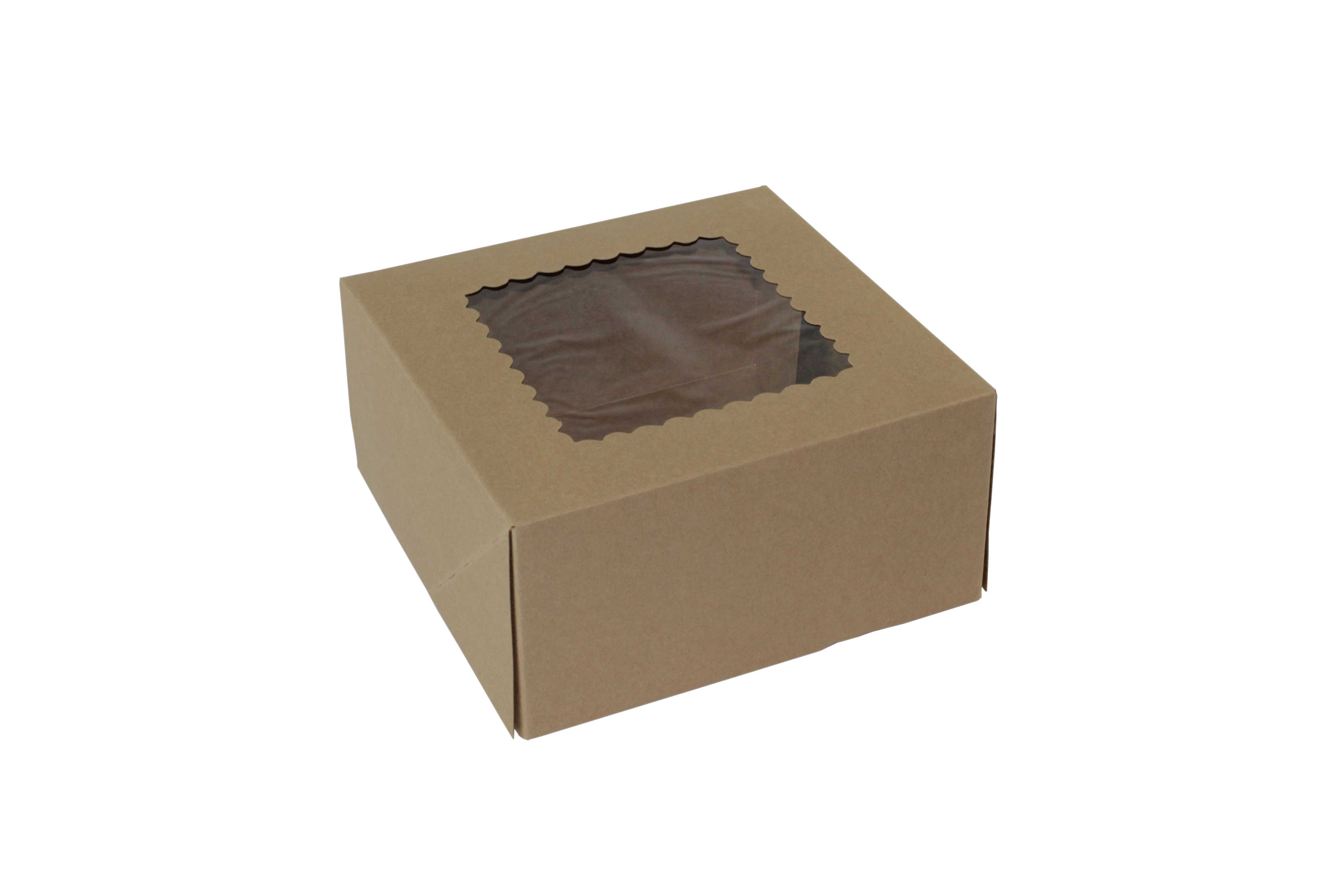 BOXit Corporation One-Piece Windowed Kraft Bakery Boxes Case ...