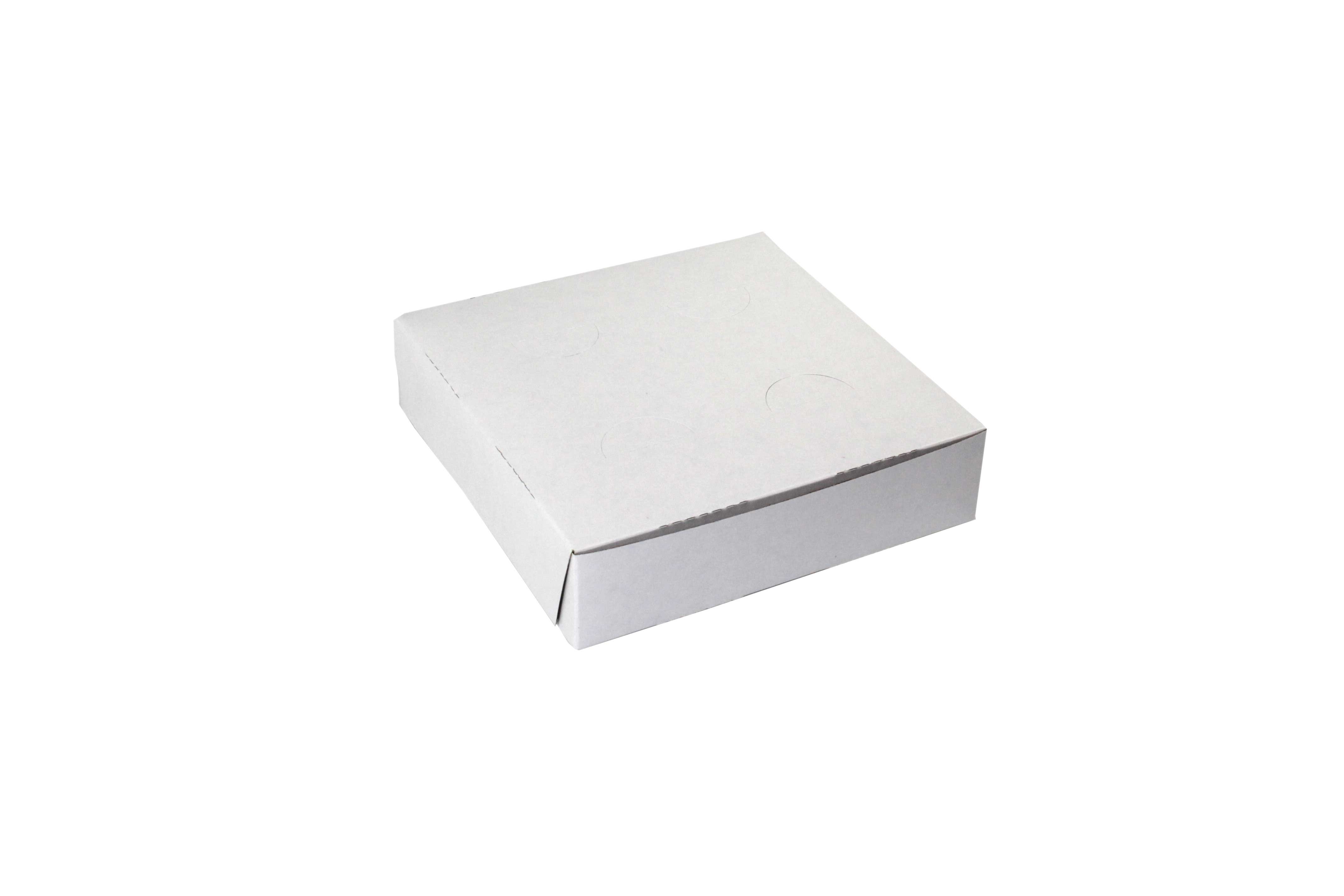 Boxit Lock Corner One Piece White Pizza Box, 8 x 8 x 2 inch -- 100 per ...
