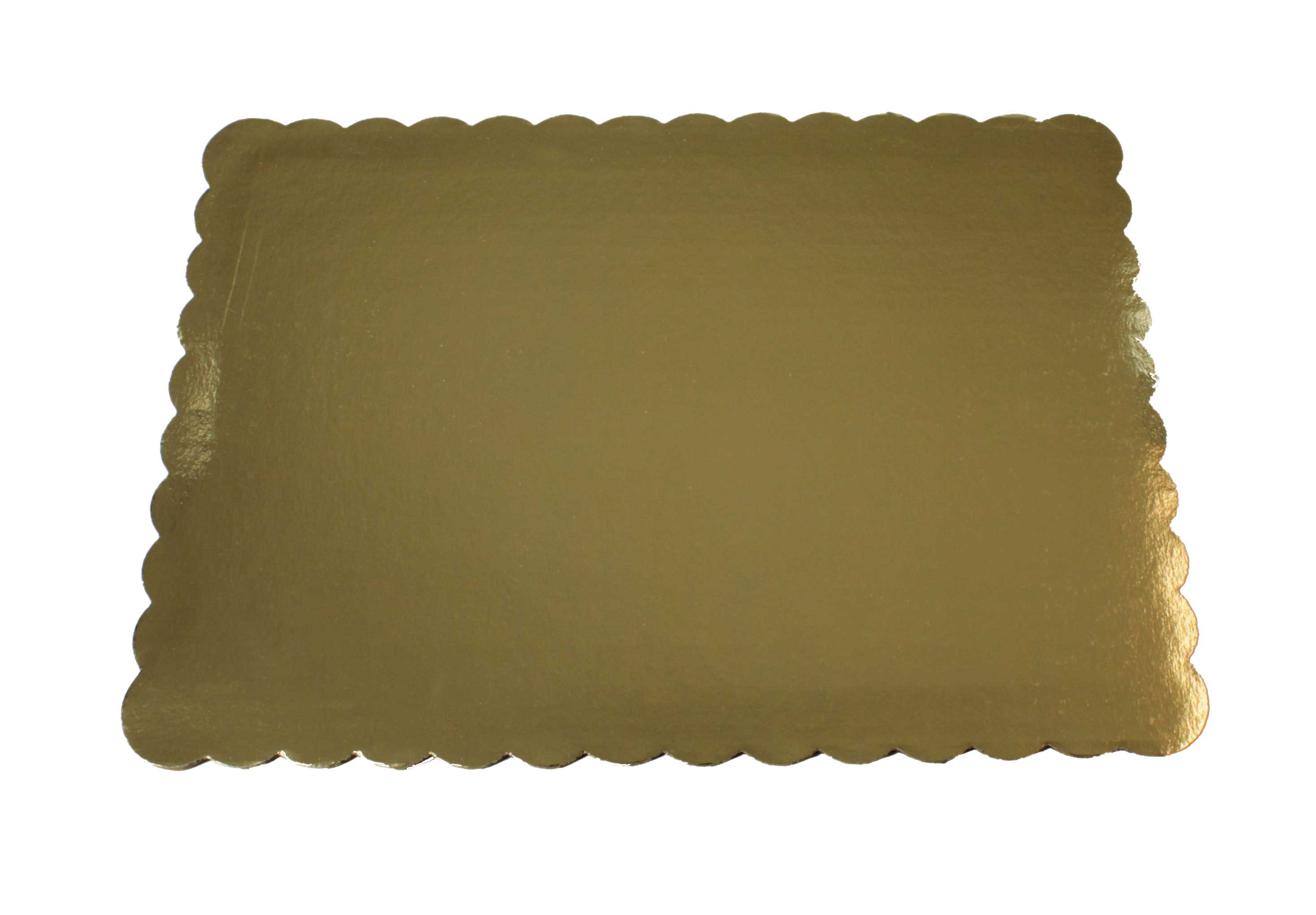 Boxit Double Wall 0.5 Sheet White Gold Scalloped Cake Pad -- 50 per ...