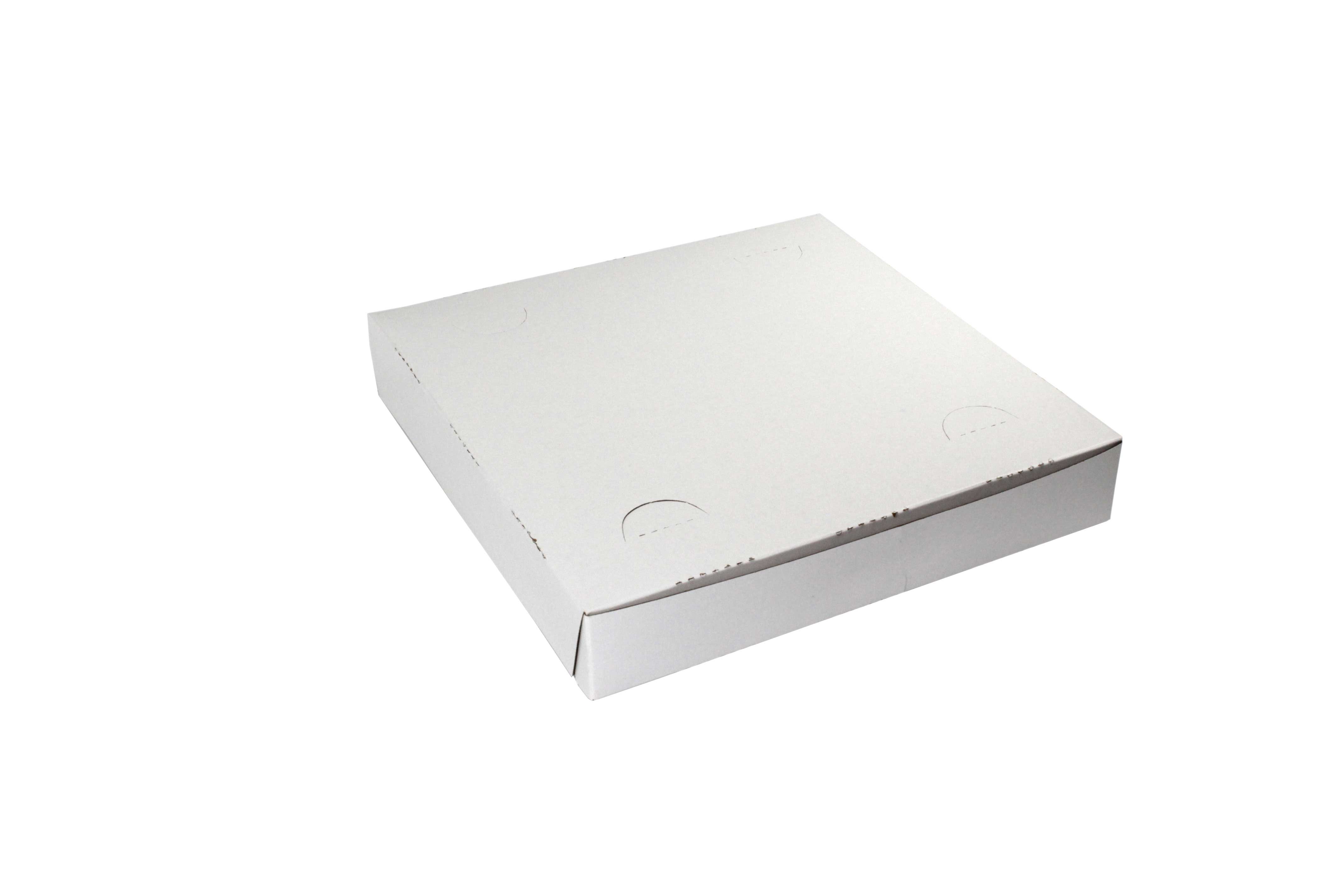 Boxit Lock Corner One Piece Heavy White Pizza Box, 12 x 12 x 2 inch ...