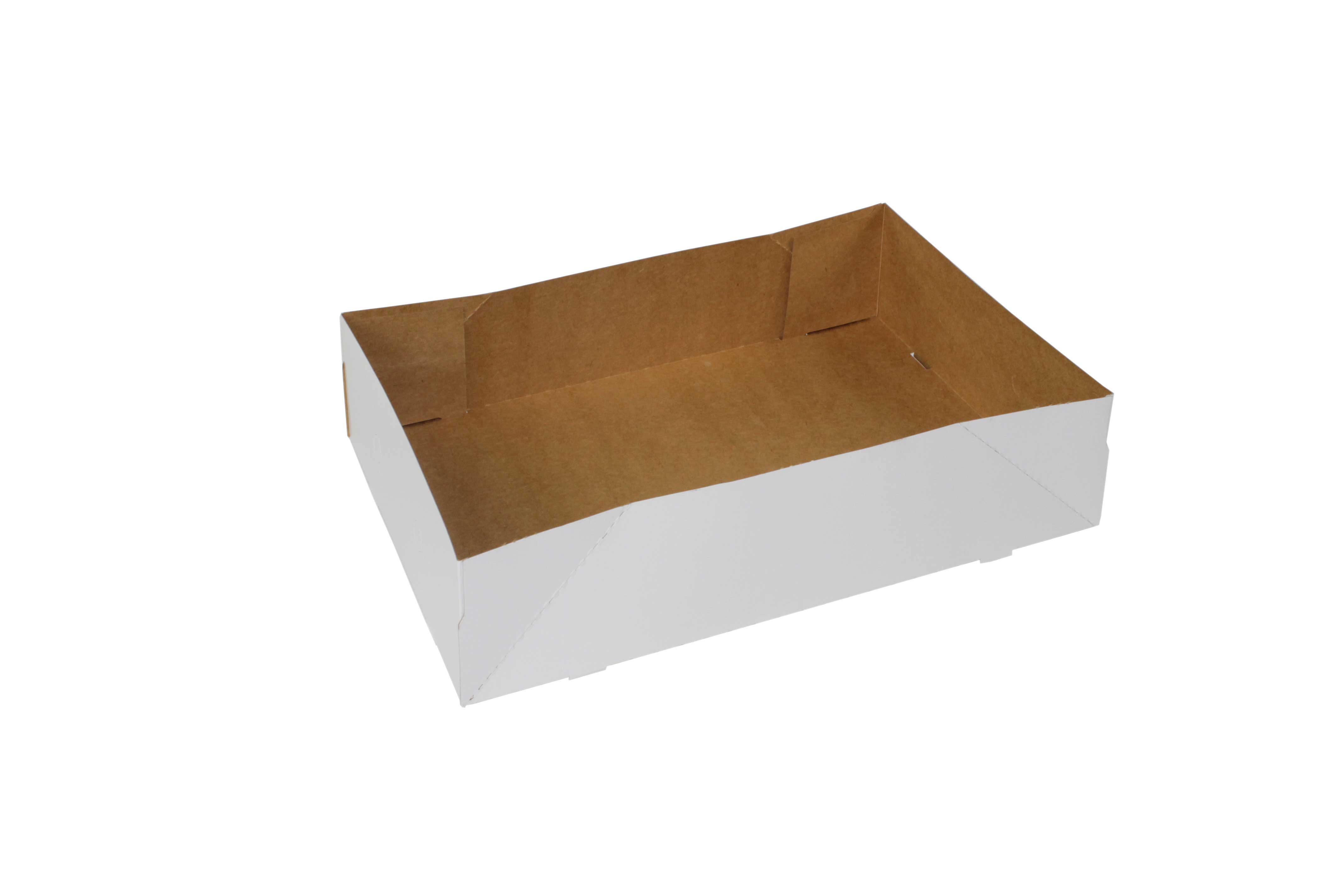 Boxit 4 Corner Glued White Outside with Kraft Interior Automatic Donut ...