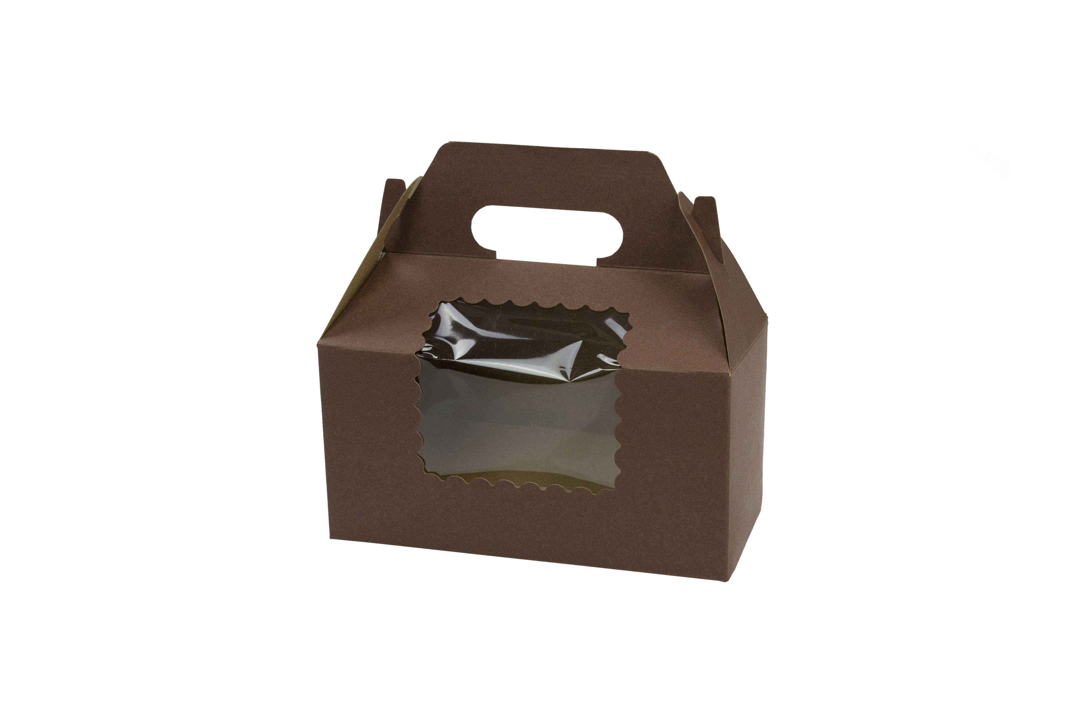 Boxit Windowed Chocolate Lock Corner One Piece Gable Auto Bottom ...