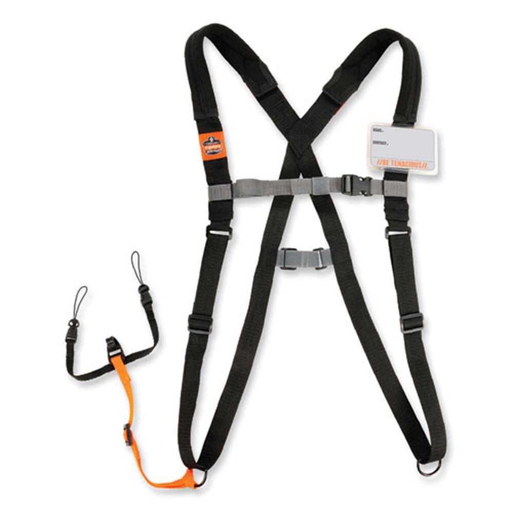 ergodyne Squids 3138 Black Orange and Gray 18.5 inch Lanyard Padded ...