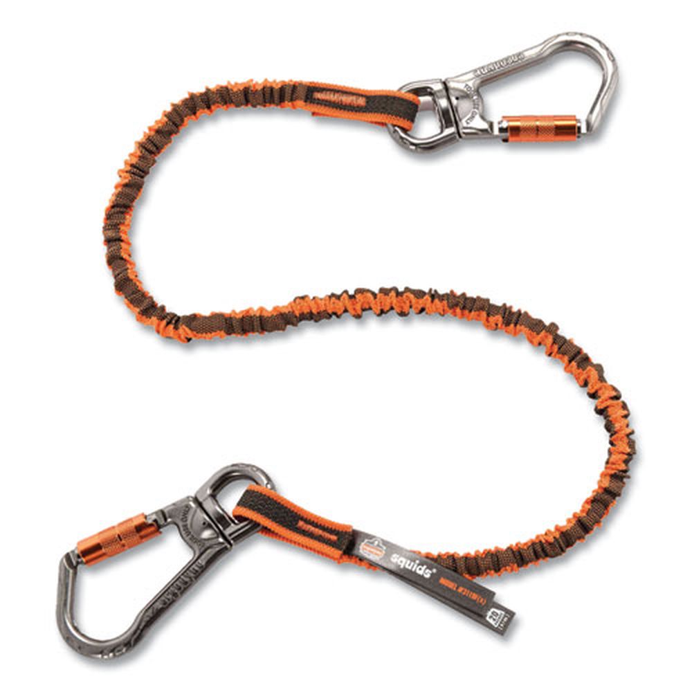 ergodyne Squids 3119F(x) Orange and Gray 38 to 48 inch Tool Lanyard ...