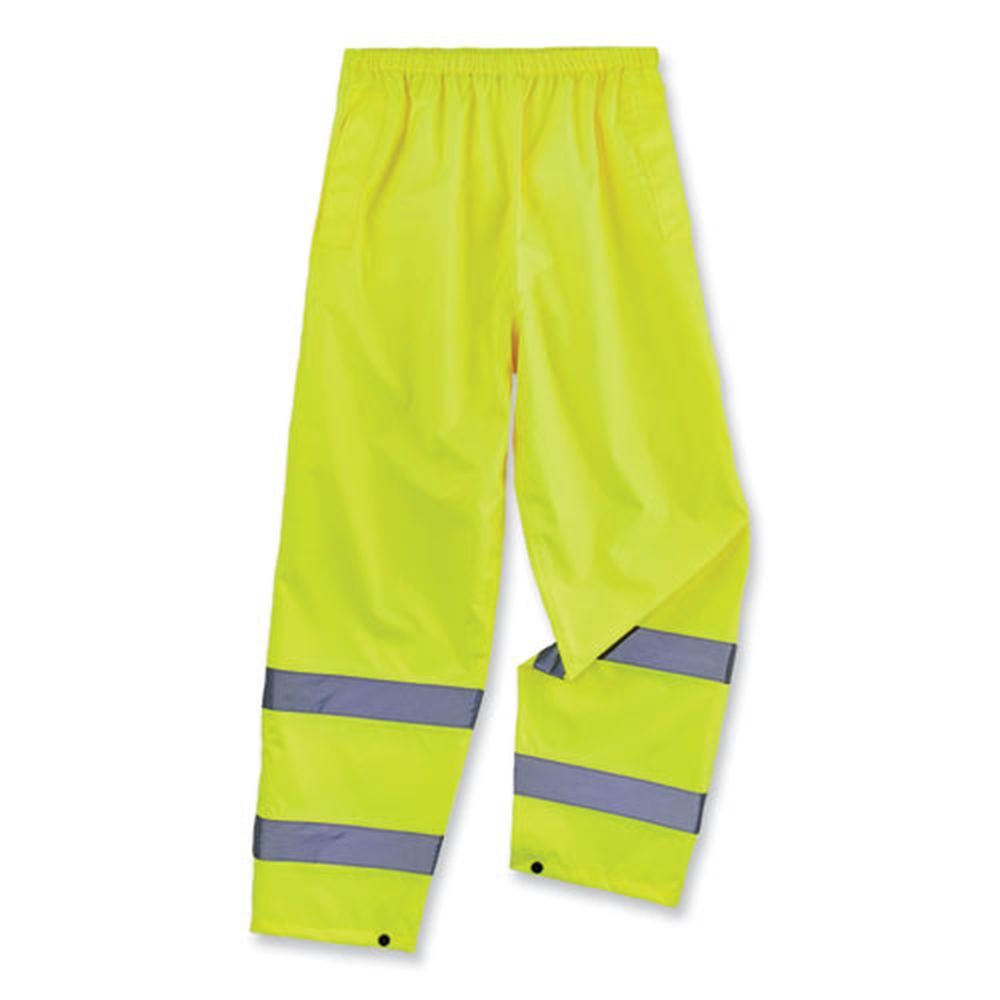 ergodyne GloWear 8916 Large Lime Class E Lightweight Hi-Vis Rain Pants | FoodServiceDirect.com ...