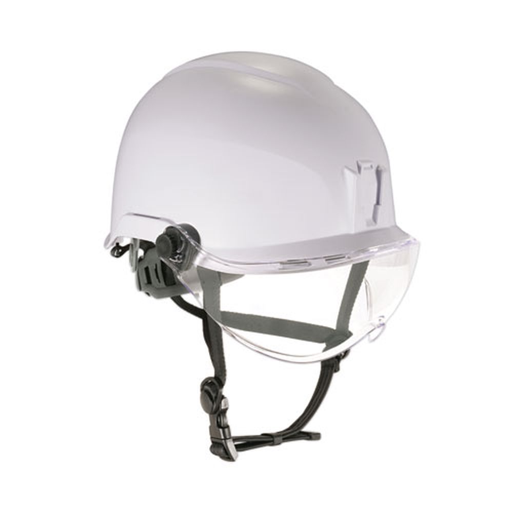 ergodyne Skullerz 8974V White Clear Lens 6-Point Ratchet Suspension ...