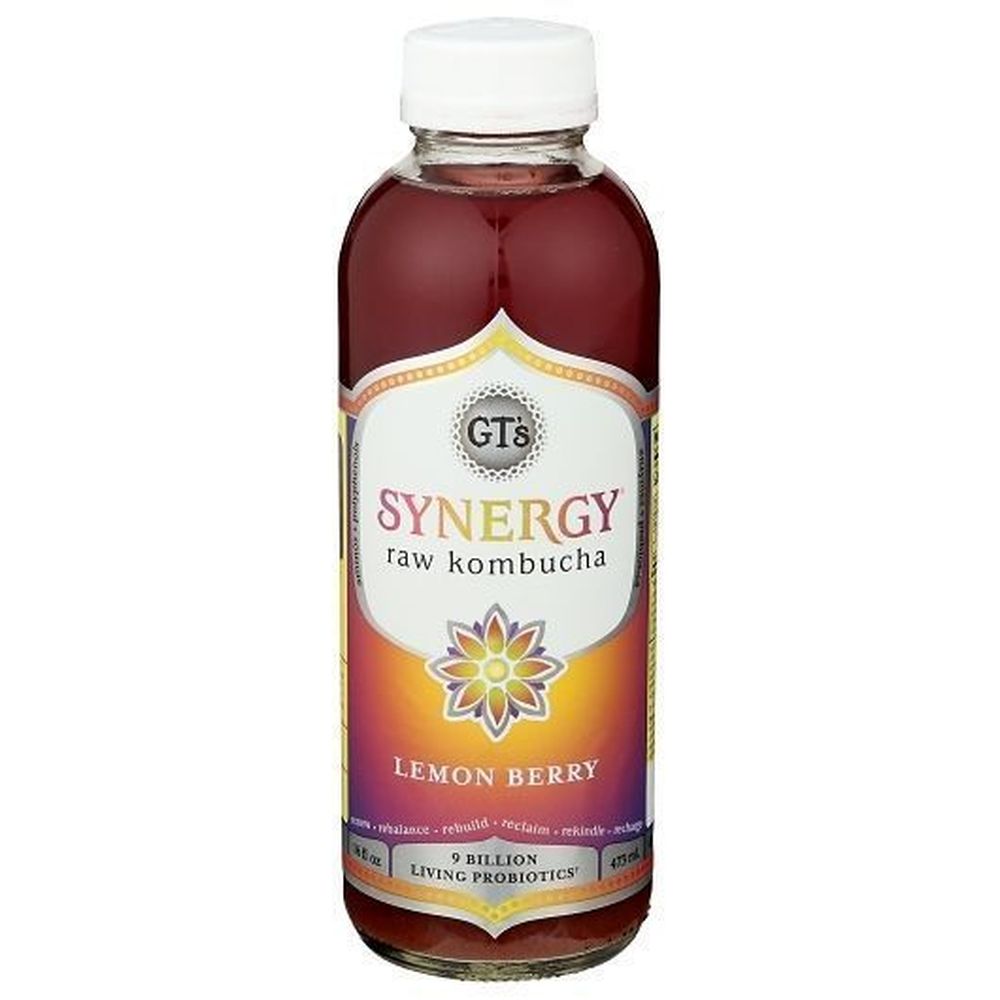 Gts Synergy Lemon Berry Raw Kombucha, 16 Fluid Ounce -- 6 per case ...