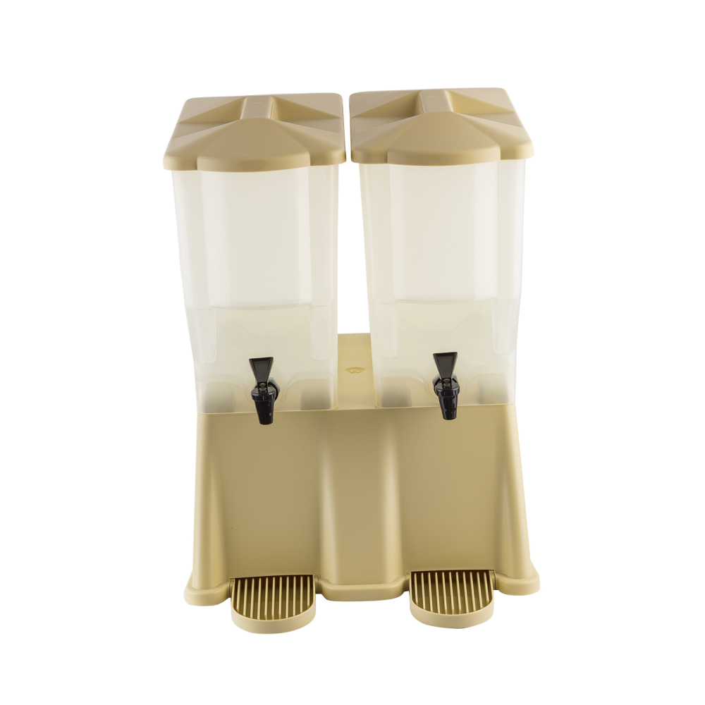Tablecraft Slimline Twin Almond Beverage Dispenser | FoodServiceDirect