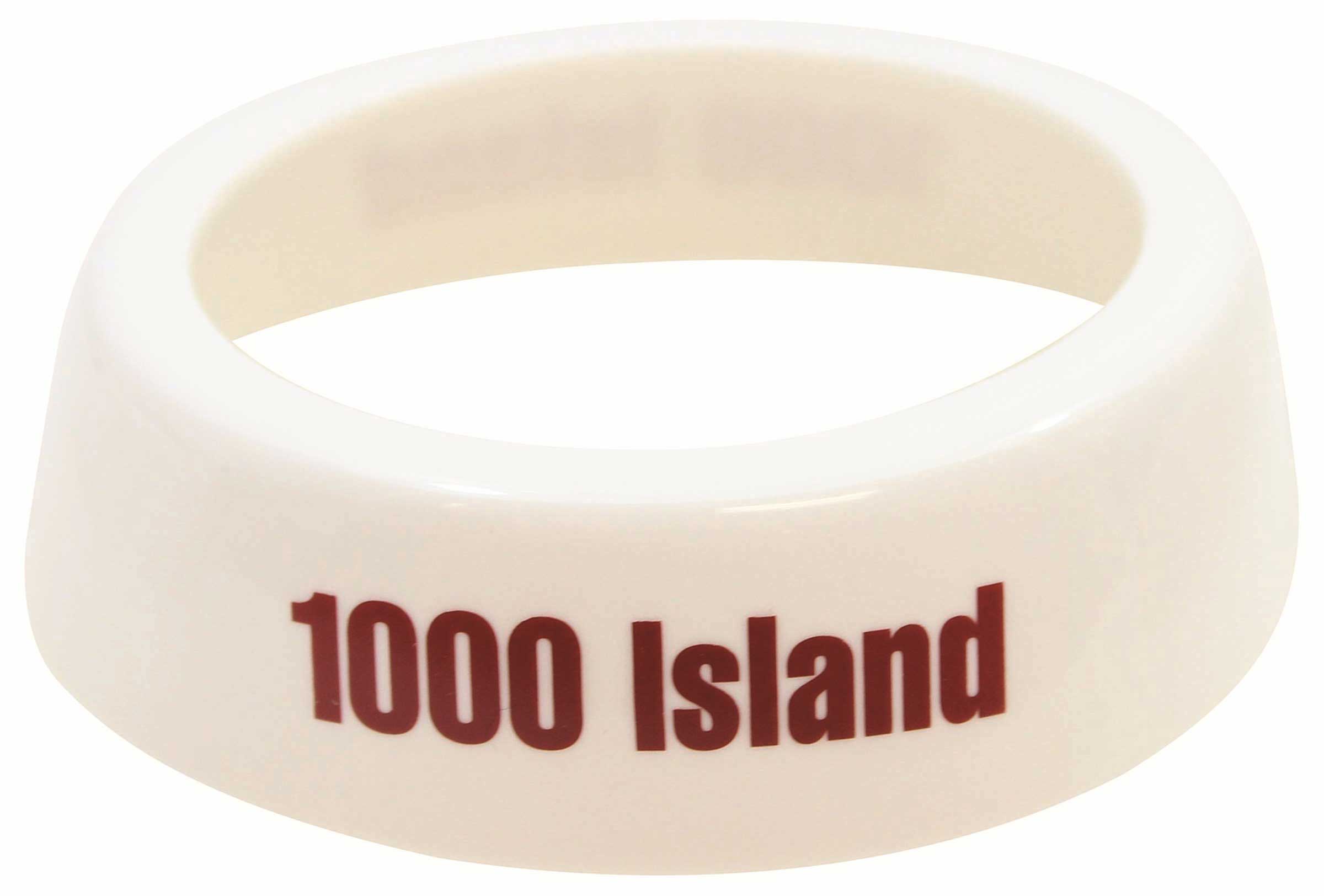 Tablecraft Plastic 1000 Island Imprinted White Salad Dressing Dispenser ...