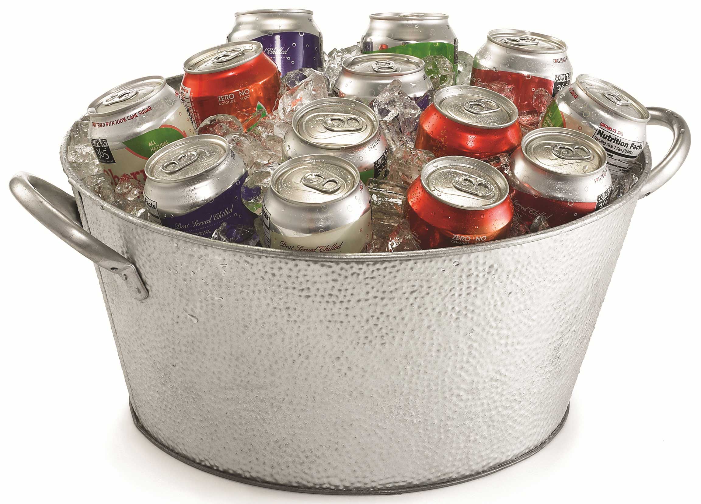 Tablecraft Galvanized Round Bucket, 18.5 x 15 x 7 inch ...