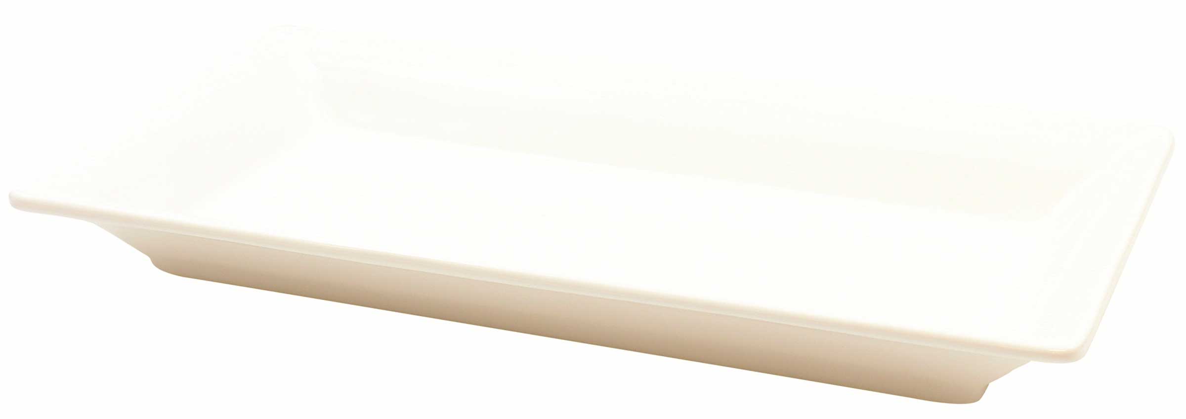 Tablecraft White Rectangle Platter, 13.625 x 7.25 x 1.5 inch