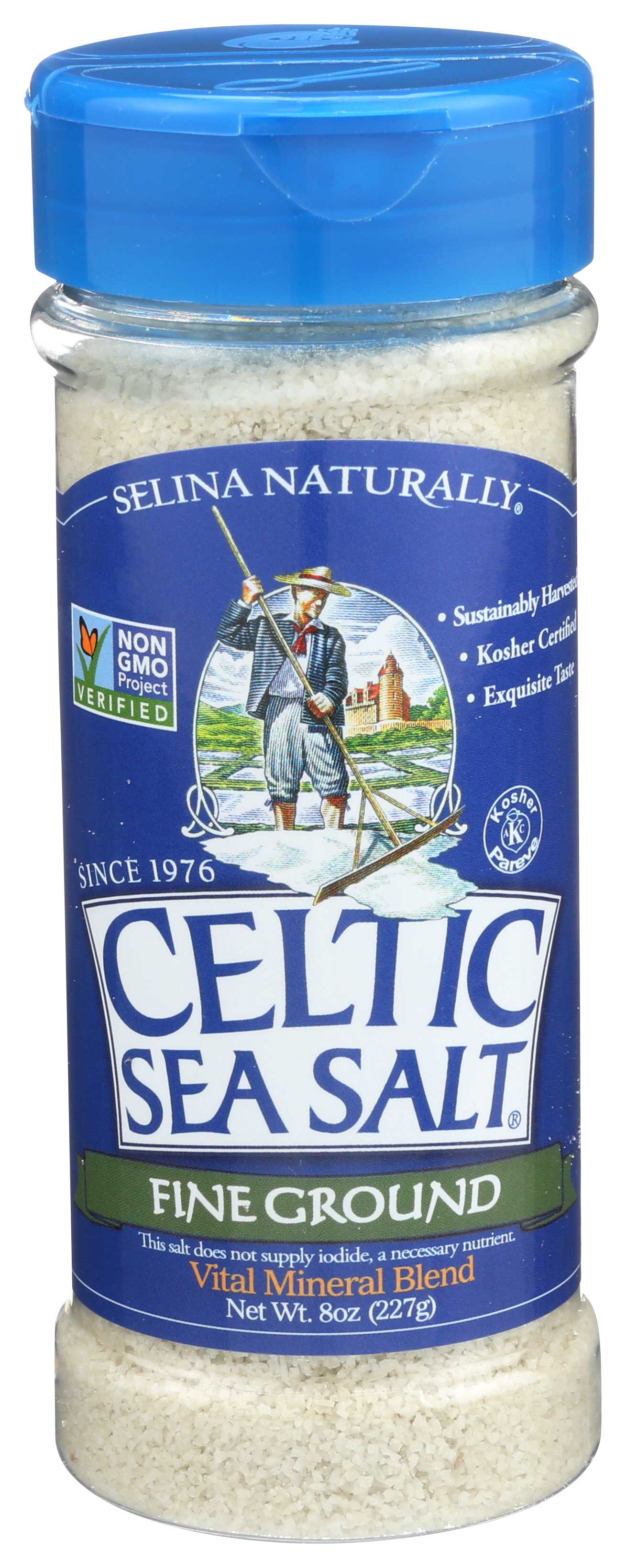 Celtic Sea Salt Fine Ground Shaker Jar, 8 Ounce -- 6 per case ...
