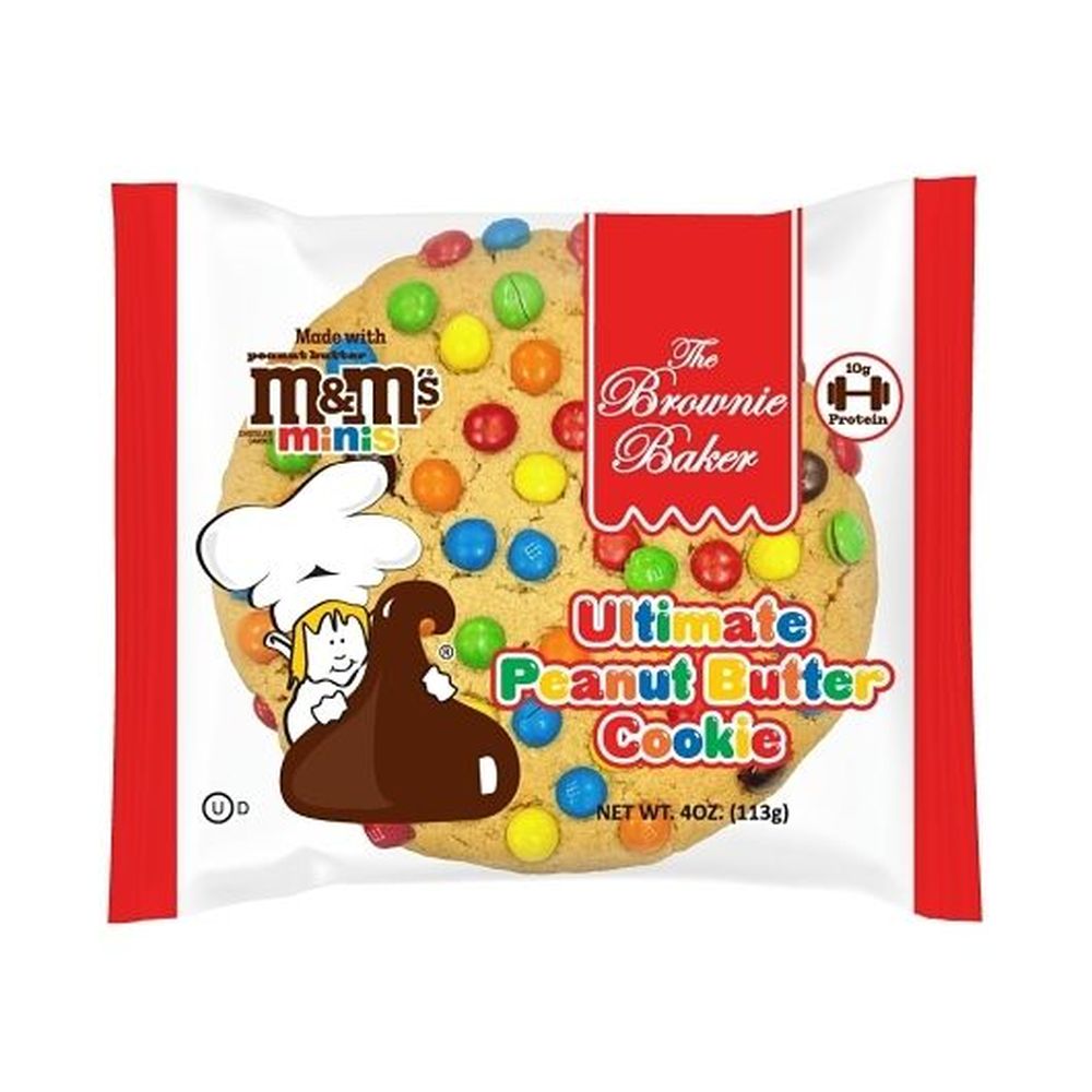The Brownie Baker Ultimate Peanut Butter Cookie Made with Peanut Butter M and Ms Minis, 4 Ounce ...
