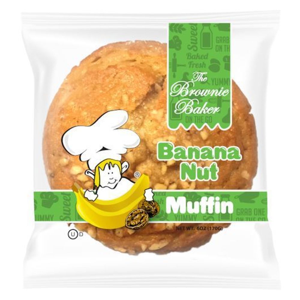 The Brownie Baker Banana Nut Muffin, 6 Ounce -- 6 per case