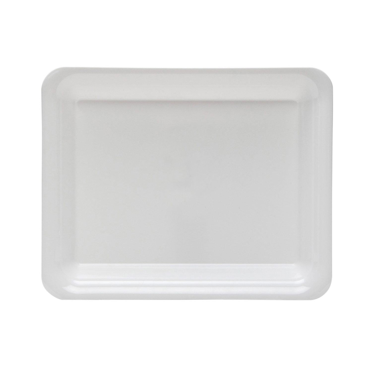 WNA White Polystyrene Rectangle Serving Tray, 8 x 10 inch -- 25 per case