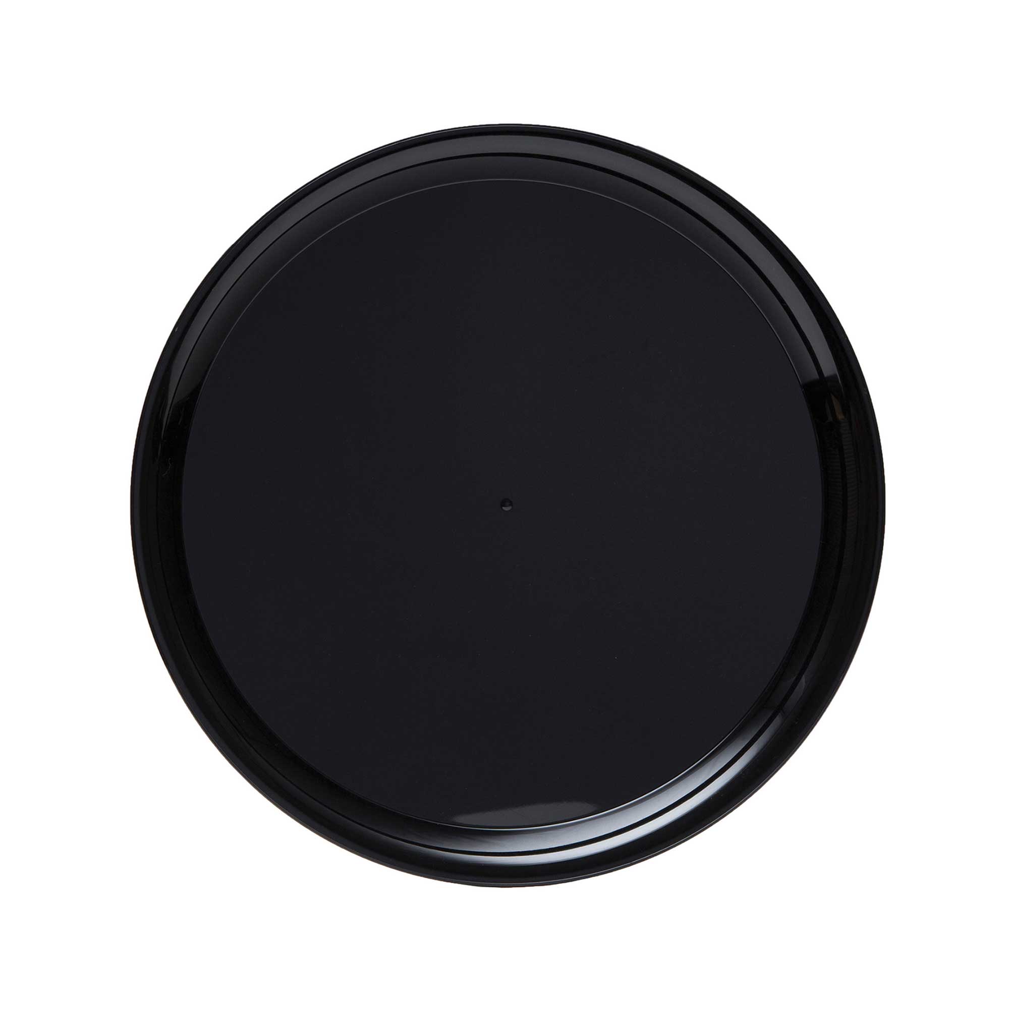 WNA CheckMate Black Round High Edge Rigid Tray, 14 inch -- 25 per case.