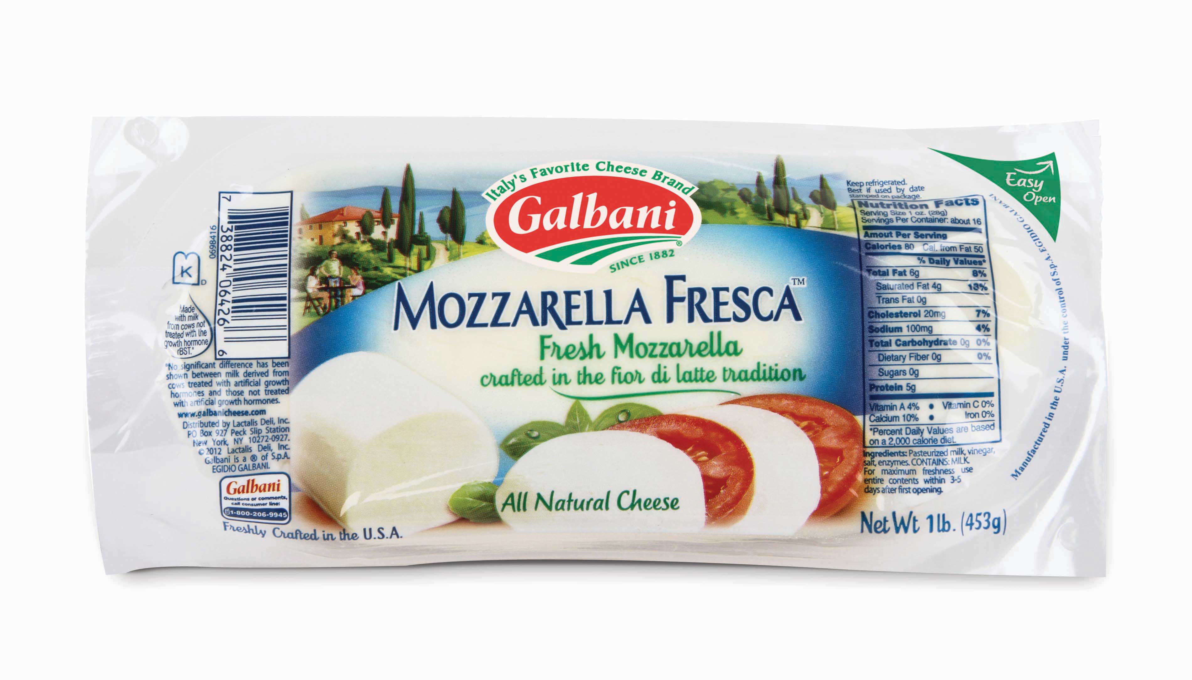 Galbani Mozzarella Fresca Fresh Mozzarella Cheese Log, 16 Ounce -- 6 ...