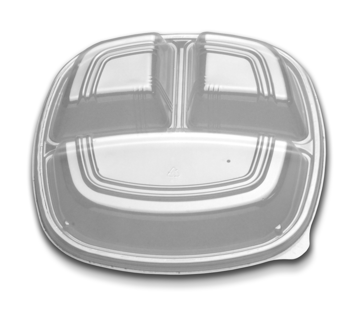 Forum 3 Compartment High Lid Only, 10 inch -- 160 per case.