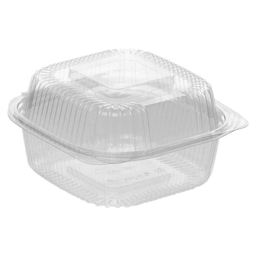 Responsible Products PLA Clear Compostable Hinged Container, 6 x 6 inch ...