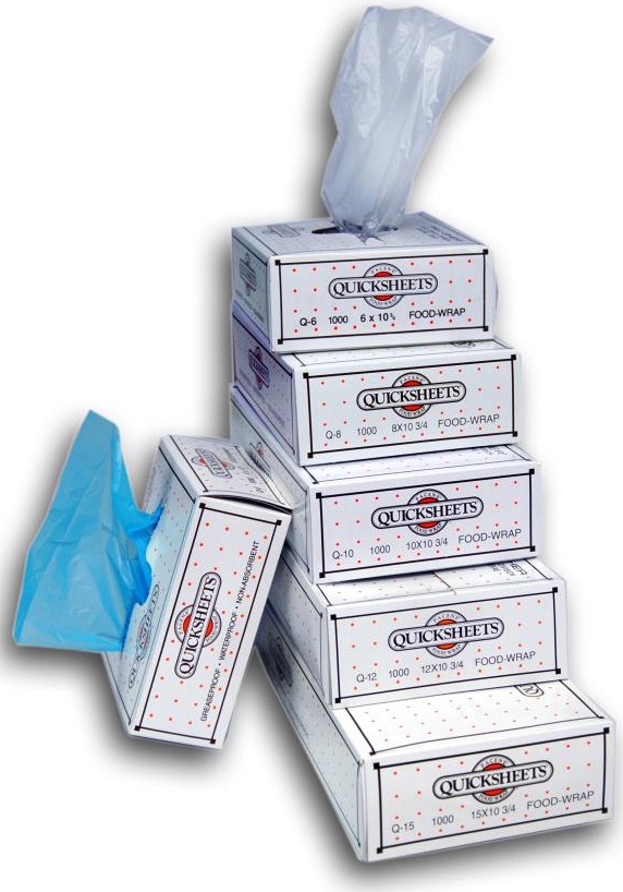 Pak Sher Plastic Sheet, 6 x 10.75 inch -- 10000 per case.