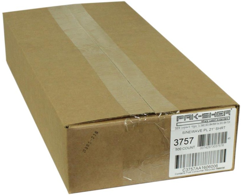 Pak-Sher Plastic Cut Out Bag, 21 x 18.5 x 10.5 inch -- 500 per case
