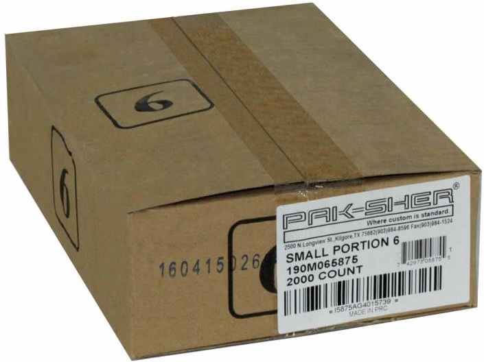 Pak Sher Number 6 Food Storage Portion Bag, 6.375 x 7 inch -- 2000 per ...