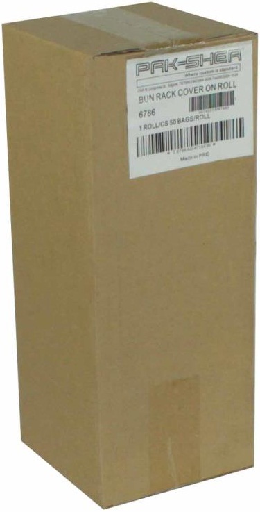 Pak Sher Clear Bun Rack Bag Roll -- 50 per case.
