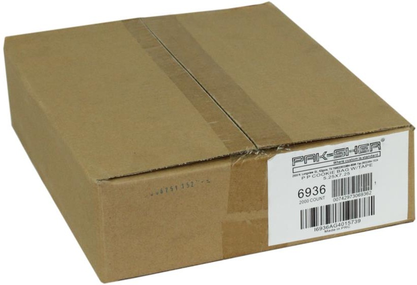 Pak-Sher Cookie Bag, 5.25 x 7.25 inch -- 2000 per case
