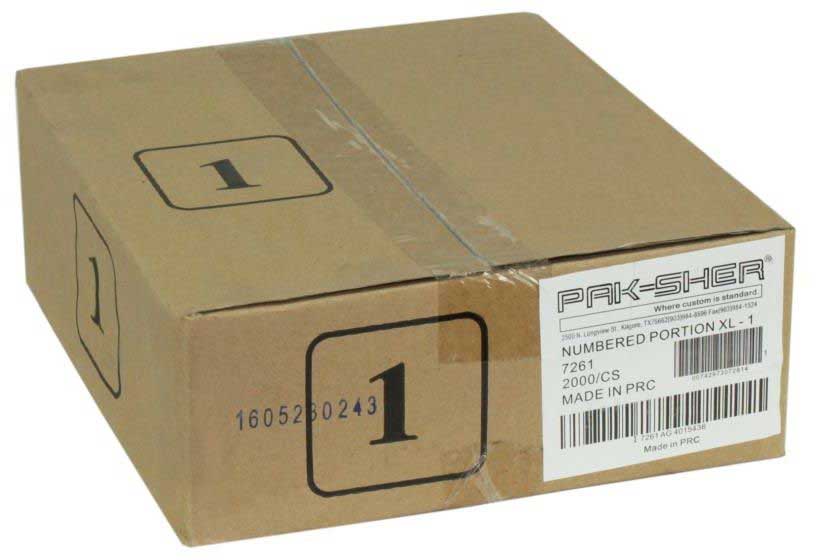 Pak Sher Extra Large Number 1 Portion Control Bag -- 2000 per case.