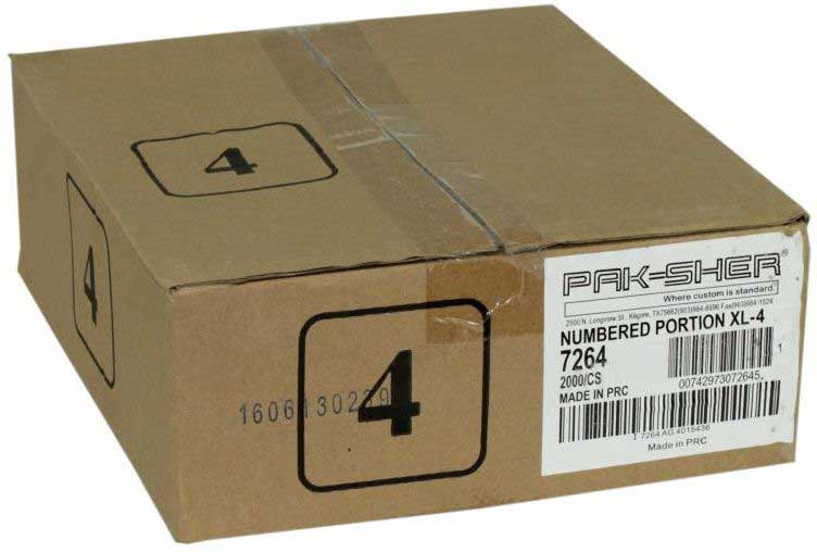 Pak Sher Extra Large Number 4 Portion Control Bag -- 2000 per case.