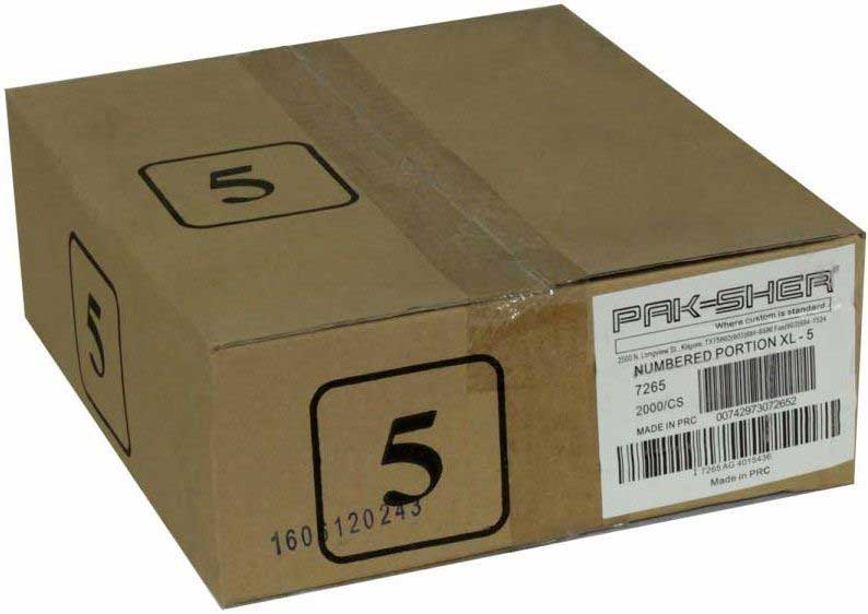 Pak Sher Extra Large Number 5 Portion Control Bag -- 2000 per case.