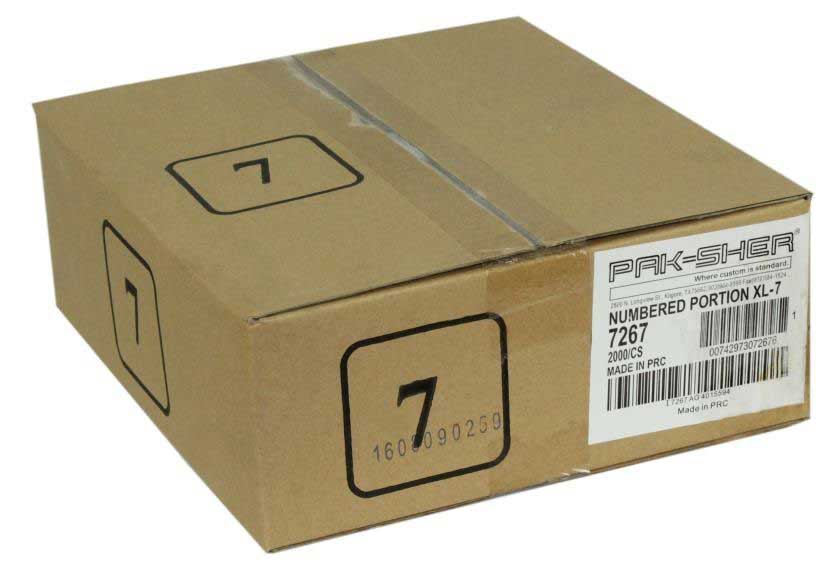 Pak Sher Extra Large Number 7 Portion Control Bag -- 2000 per case.