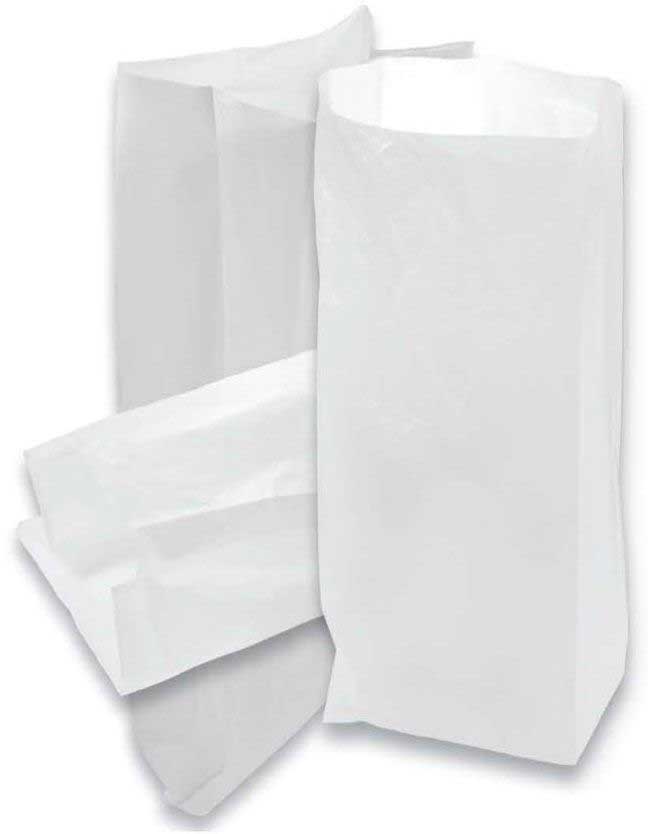 Pak Sher White Colored Tab Bag, 12 x 6 x 19 inch -- 500 per case ...