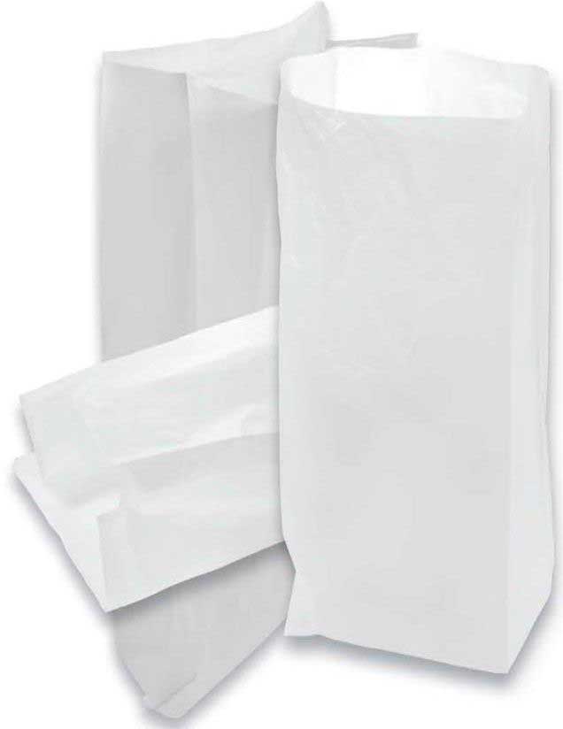 Pak-Sher White Colored Tab Bag, 5 x 3 x 11 inch -- 1000 per case