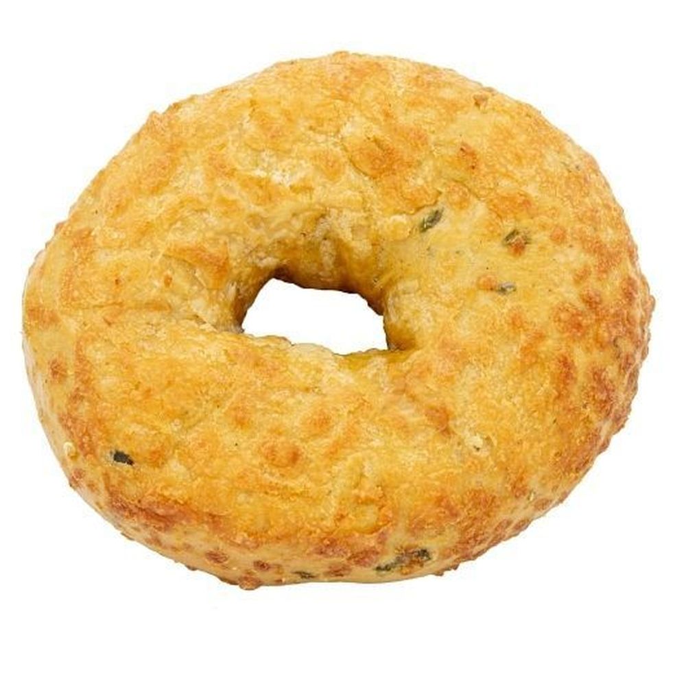 Just Bagels Sliced Cheddar Jalapeno Bagel, 6 count -- 8 per case