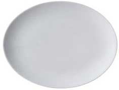Vertex Ventana Collection Porcelain White Oval Coupe Platter, 13 1/4 ...
