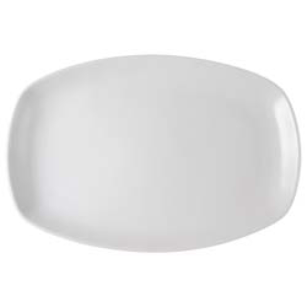 Vertex China Ventana Undecorated Porcelain White Oblong Coupe Platter ...