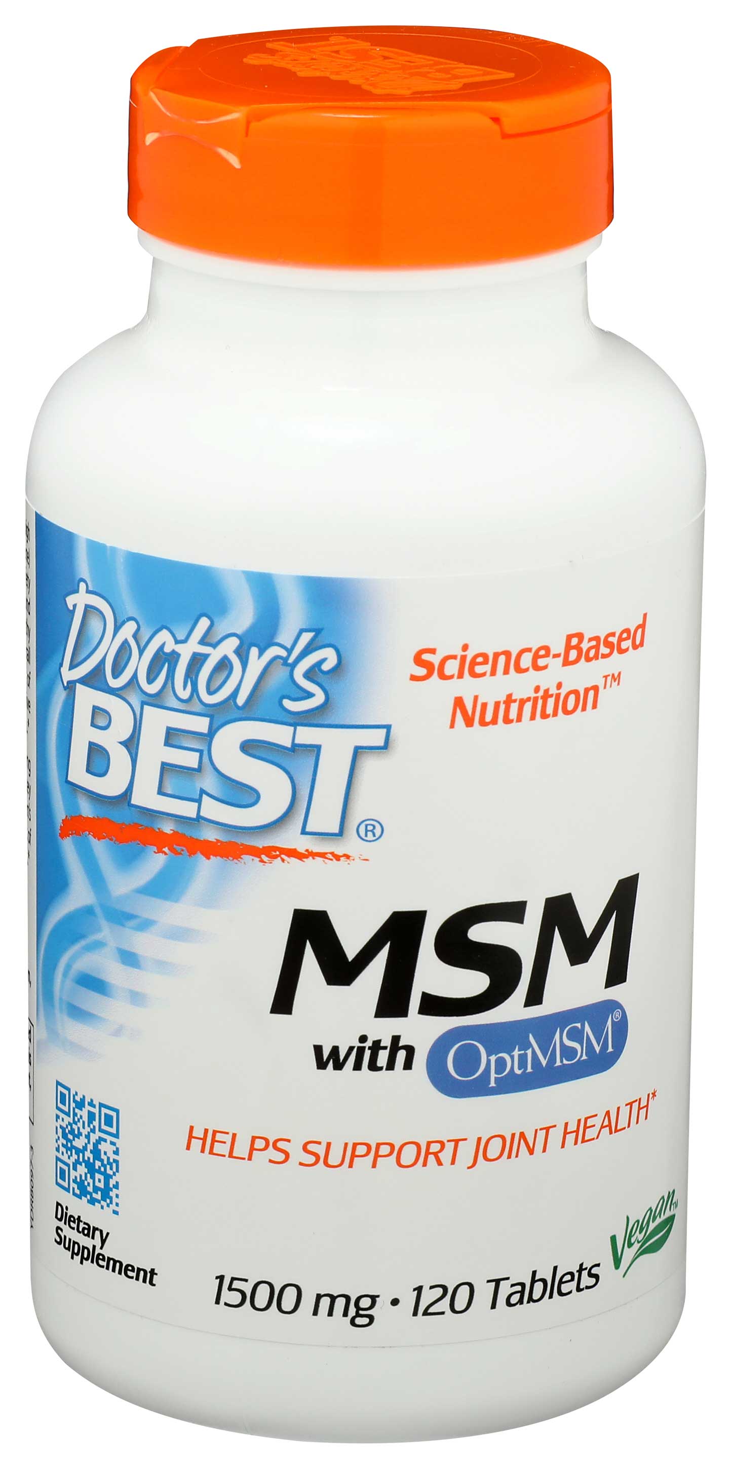 Doctor's Best 1500 mg MSM with OptiMSM Tablets, 120 count