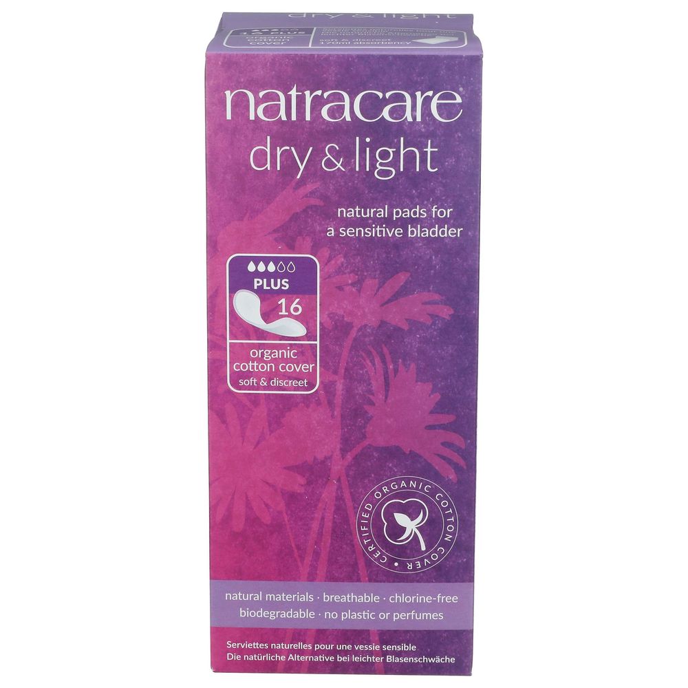 Natracare Dry and Light Plus Incontinence Pads, 16 count