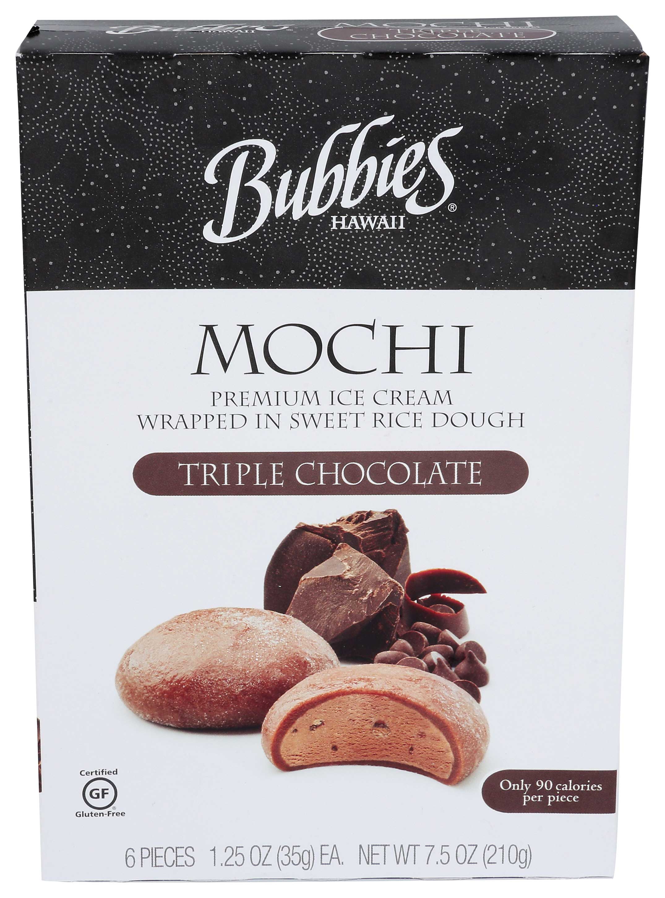 Bubbies Hawaii Triple Chocolate Mochi Premium Ice Cream | FoodServiceDirect