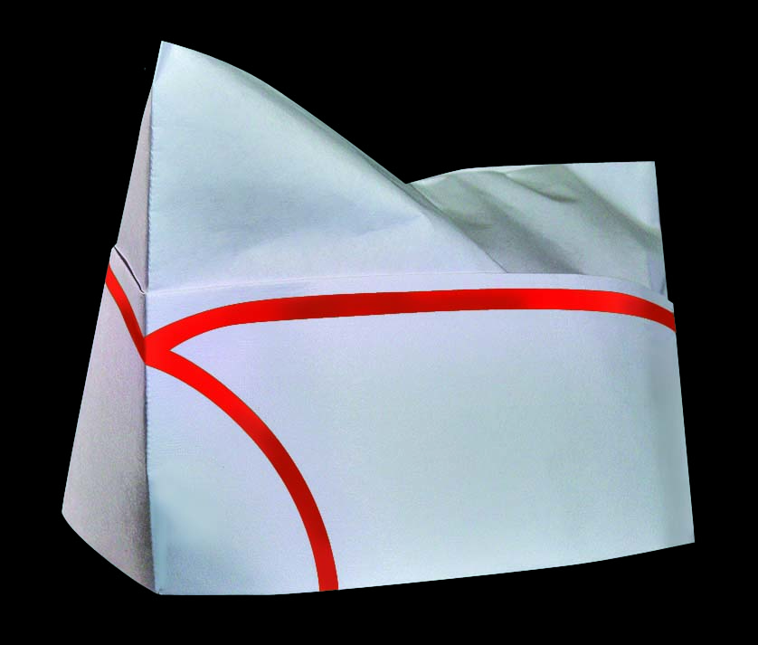 Cellucap Peaked Paper Crown Overseas Cap - 100 per pack -- 10 packs per ...