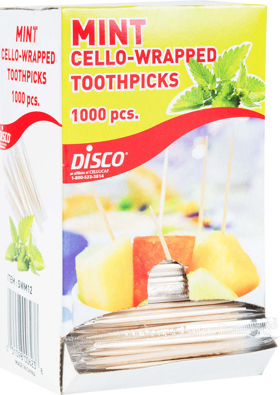 Cellucap Individually Wrapped Mint Flavor Tooth Pick, 2.5 inch, 1000 ...
