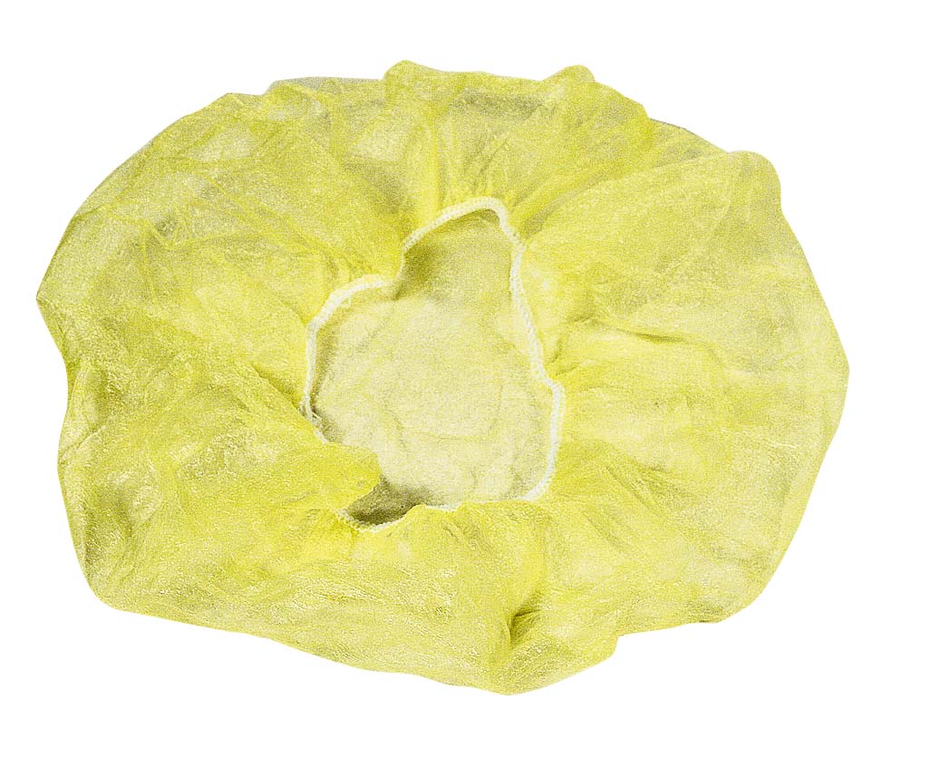 Cellucap Flat Pack Style Hand Sewn Yellow Bouffant Cap, 18 inch -- 1000 ...