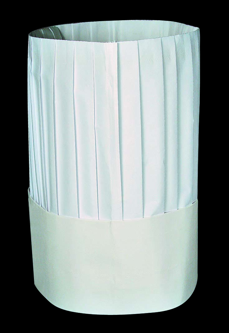 7 Le Compac Flat Formed Chef Hat -- 4 case -- 25 count.